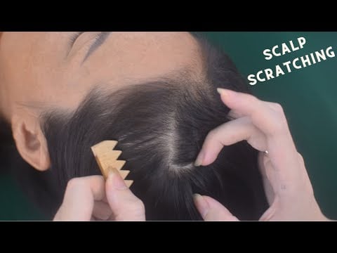 ASMR Hair Sound With Scalp Scratch, Scalp Massage, Hair Parting Real ...