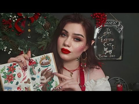 ASMR Giving You A Christmas Tattoo (Soft Spoken) (Fantasy Roleplay)