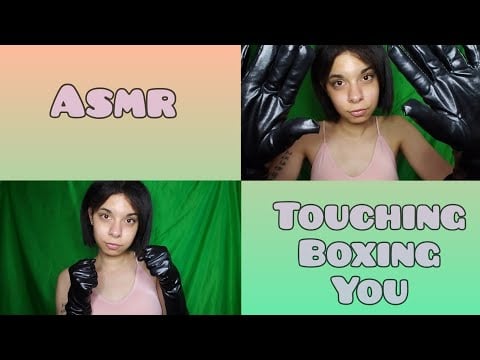 ASMR Touching/boxing you with long leather gloves 💫