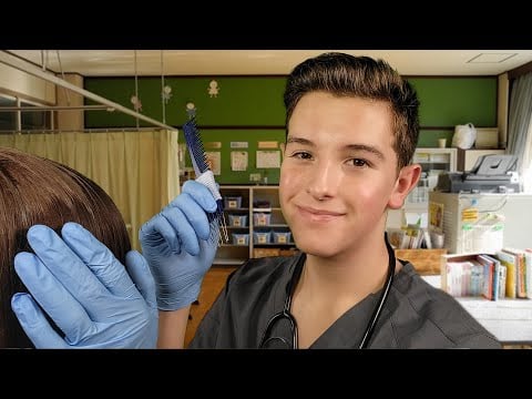 ASMR School Nurse Lice Check Roleplay 🪲 | Intense Scalp Inspection ...
