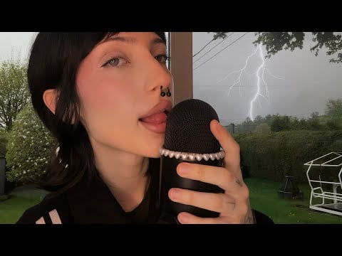 Mouth Sounds during a Storm ASMR 🌩️🌩️