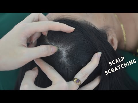 ASMR Scalp Scratching Massage, Relaxing Hair Combing, Hair Parting For ...