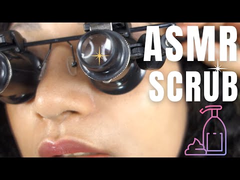 ASMR face treatment SPA 🌿 🌼 Skin care, scrub, lotion, massage, close-up ...