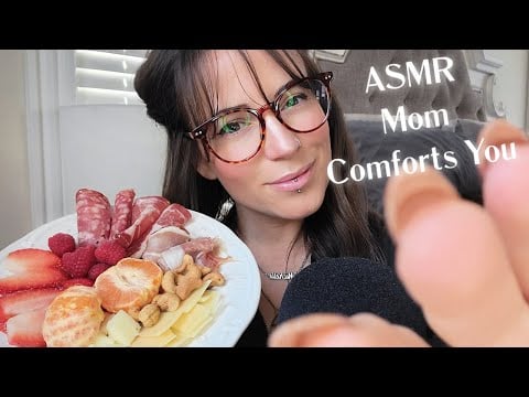Mommy comforts you after a bad day ASMR ~ 🩵 [F4M] [praise] [rain sounds] [back tickles]