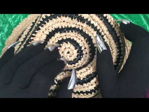 GLOVES WITH NAILS 🙌 Whisper in Dutch 👄 Scratching my Straw Hat 💤 [[ASMR]]