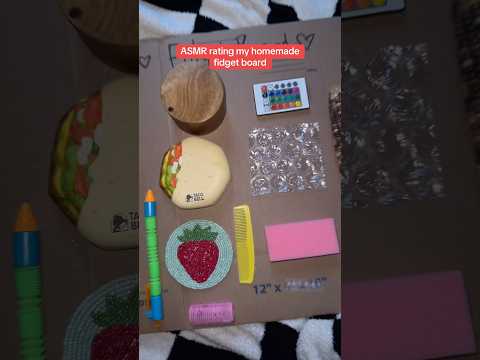 ASMR Homemade Fidget Board #asmr #shorts