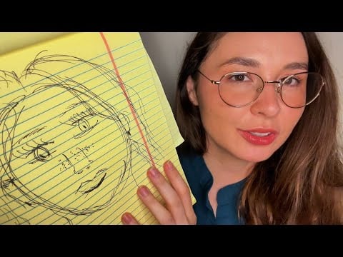 ASMR drawing your face then drawing ON your face RP