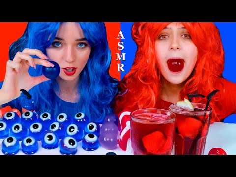 ASMR Food Challenge | Candy Race With Closed Eyes Compilation