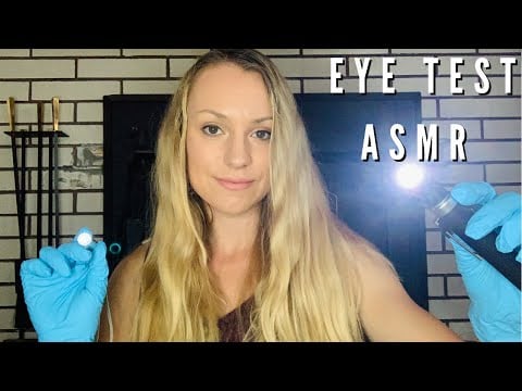 ASMR Relaxing Eye Examination (Light Test, Vision Test, Glove Sounds)