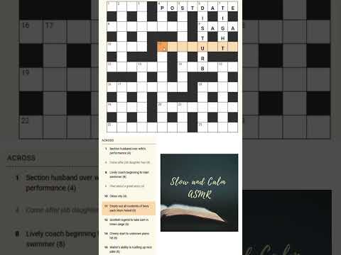ASMR | Whispered Cryptic Moment 6 #asmr #relaxation #crossword # ...