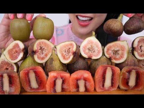 FIGS + HAIRLESS RED RUBY KIWI (ASMR EATING SOUNDS) LIGHT WHISPERS | SAS ...