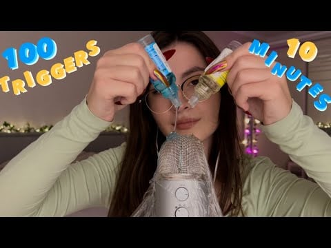 Asmr 100 triggers in 10 minutes / Asmr for sleep and relax / #asmr # ...