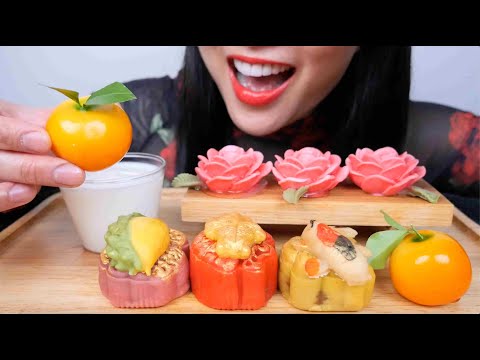 MOONCAKE + LUKCUP + JELLO (ASMR EATING SOUNDS) NO TALKING | SAS-ASMR