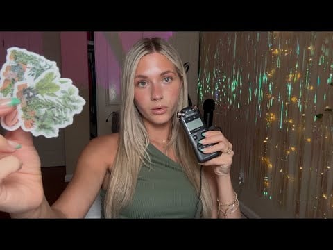 ASMR Cozy Sticker Collection| Clicky Whisper +Light Mouth Sounds+ Tracing