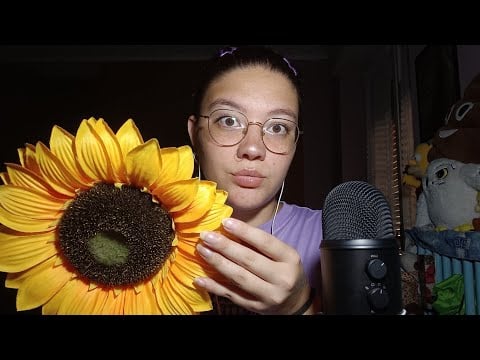 ASMR OF A SUNFLOWER HEAD (NO TALKING) 🌻😴💜 | ASMR ITA