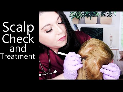 ASMR Scalp Check and Treatment | Tweezers, Rat Tail Comb, Gloves, Scalp ...