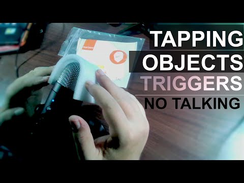 ASMR tapping rubbing plastic, sponge, trinkets objects | relaxing triggers sounds [NO TALKING]