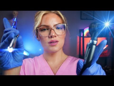 ASMR Ear to Ear cranial nerve exam, Otoscope exam, Personal Attention