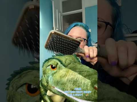 ASMR GETTING TERRY READY 🦖🎉(full on ⏰) #shorts #asmrgettingyouready # ...