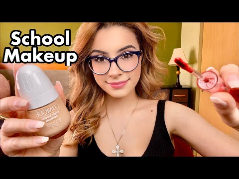 ASMR Popular Girl does Your Makeup in Class 📚 ASMR School Makeover for ...