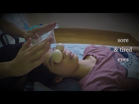 Eye Massage with Boiled Eggs | Sore and Tired Eyes | ASMR Vietnam