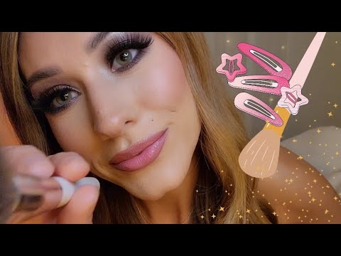ASMR Custom Video Winner #1 🎉 ️(clipping back your hair, brushing your ...