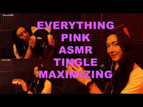 Everything Pink 💗 ASMR with Muna ASMR | Ultimate Tingles | 3Dio ...