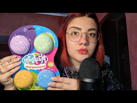 PLAYFOAM (sticky-crunchy sounds)😴💜 | ASMR ITA
