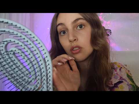 ASMR gentle whispering hair nitpicking, fake spit paint,scalp scratches ...