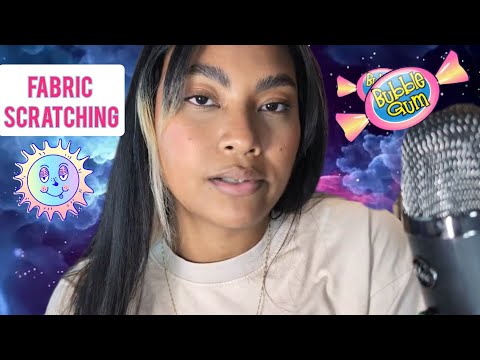 ASMR Dual Triggers Fabric Scratching & Gum Chewing ASMR