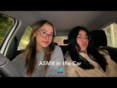 ASMR in my car 🚗 (tapping + mouth sounds)