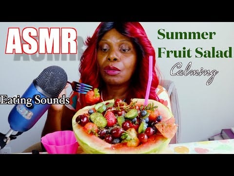 Jumbo Fruit Salad ASMR Eating Sounds - The ASMR Index