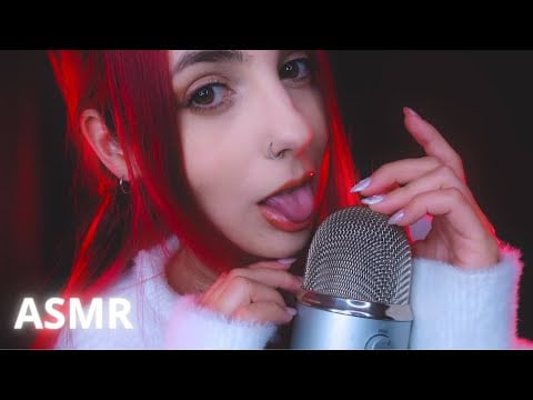 ASMR Mouth Sounds and Gentle Face & Mic Touching