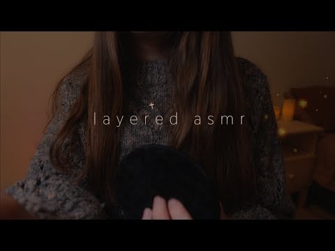 ASMR Layered Sounds for Sleep, Study and a Cozy Home ♡ (No Talking, Face Brushing)
