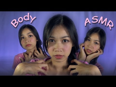 ASMR Body Scratching, Nail Tapping, Hair Playing