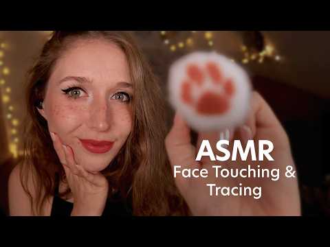 ASMR Face Touching & Tracing + Mouth Sounds