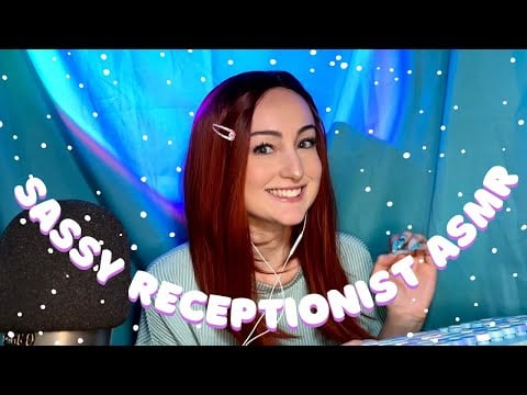ASMR 🏩 Sassy Doctor's Office Receptionist Checks You In (typing, tapping, gum chewing, nail sounds)