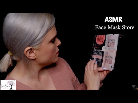 A Relaxing Face Mask Store ASMR Roleplay: Face Brushing & Crinkles
