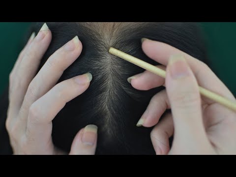 ASMR Scalp Check ~ Scalp Scratching With Chopsticks Tingling For Relaxation