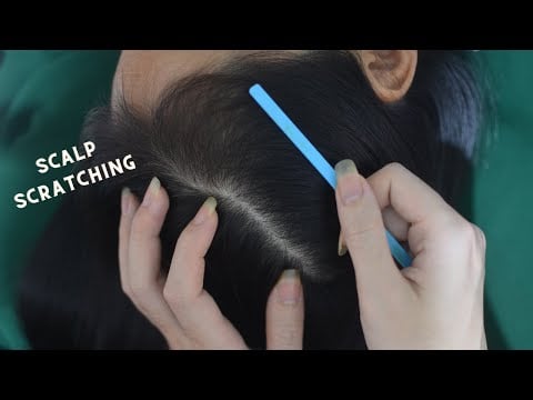 ASMR Scratching Your Scalp, Relaxing Hair Play With Breathing, Snoring Sounds For Relaxation