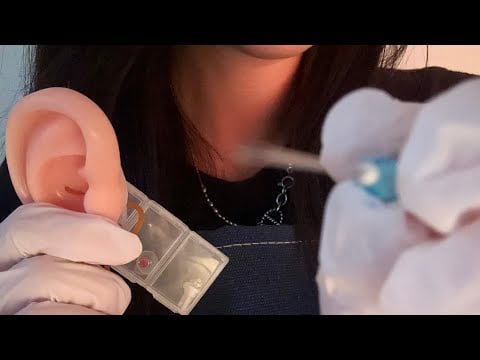 ASMR(Sub ) Relaxing Piercing Shop Role PlayㅣEar PiercingㅣSoft SpokenㅣCloseup Whispering