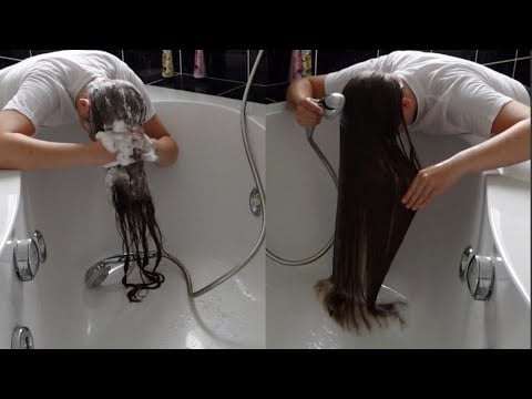 ASMR Hair Wash | Washing My Long Hair Forward | Hair Washing No Talking