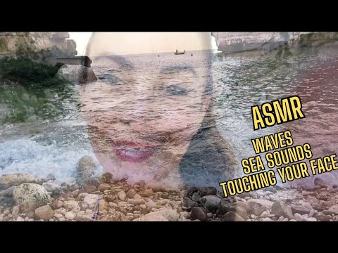 ASMR SUMER RELAXING SOUNDS - SEA SOUNDS - WAVES - BIRDS - SOFT WHISPERING - TOUCHING YOUR FACE