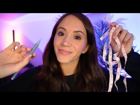 ASMR Measuring & Sketching Your Face 🏼 (close personal attention)