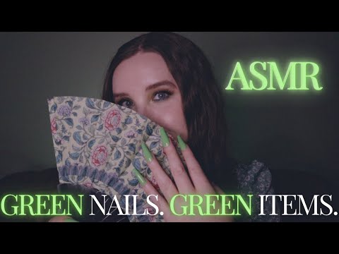 GREEN NAILS. GREEN ITEMS. | ASMR - The ASMR Index