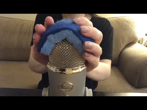 ASMR ⚠️Fast and aggressive sponge on mic (gritty, harsh, loud sounds)