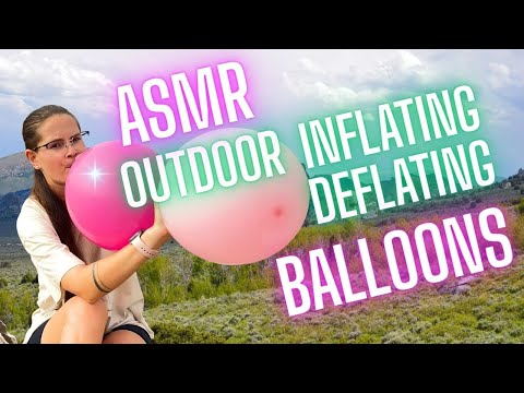 Inflation & Deflation Pink Balloons ASMR 🍃🎧 - Outdoor