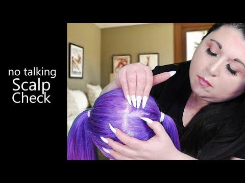 ASMR Scalp Check | NO TALKING | Long Nails, Scratching, Hair Parting | MAXIMUM Tingles for Sleep