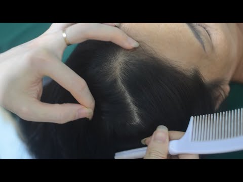 ASMR Real Person Hair Combing, Hair Parting No Talking, Relaxing Hair ...