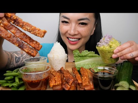 CRISPY PORK BELLY (ASMR SATISFYING CRUNCHY EATING SOUNDS) LIGHT ...
